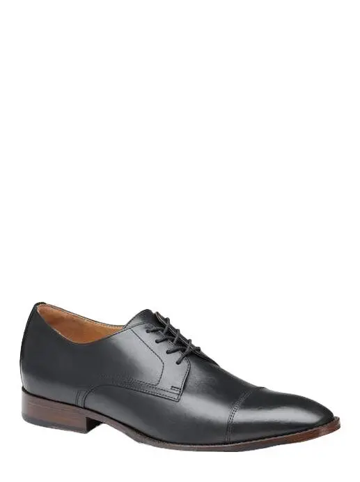 Johnston & Murphy Richland Cap Toe Derby - Black Full Grain