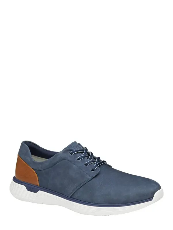 Johnston & Murphy Xc4® Prentiss Waterproof Plain Toe Derby - Navy Tumbled Nubuck