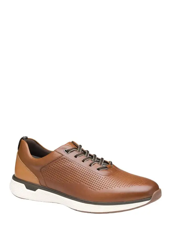 Johnston & Murphy Xc4® Prentiss Waterproof Plain Toe Derby - Tan Waterproof Full Grain