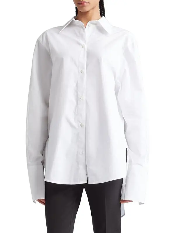 TOTEME Double Length Cuff Button-up Shirt - White