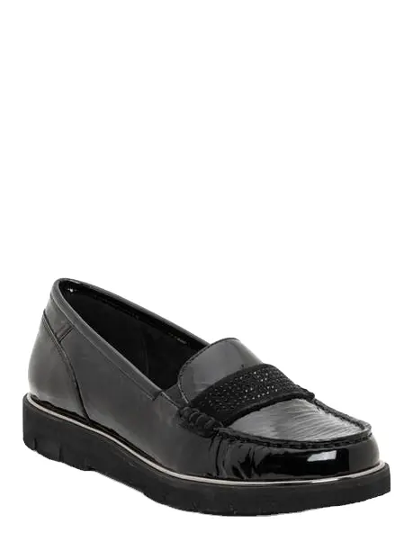 ARA Daffodil Moc Toe Loafer - Black