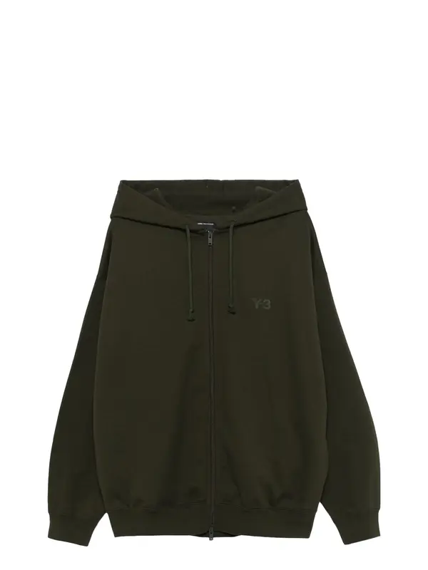 Y3 Fl Zip Hoodie - Green