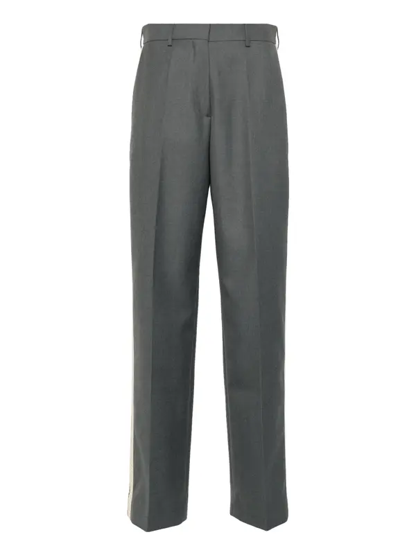 Palm Angels Crochet-knit Panel Trousers - Grey
