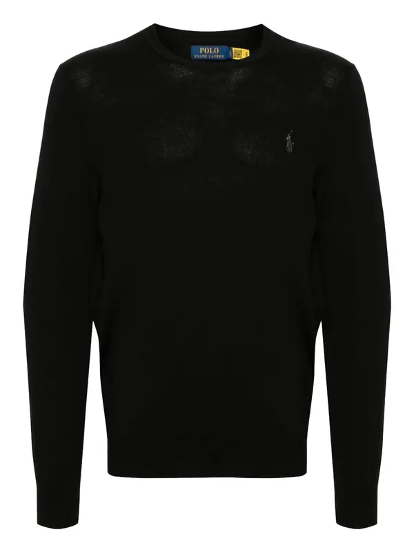 Ralph Lauren Round-neck Wool Sweater - Black