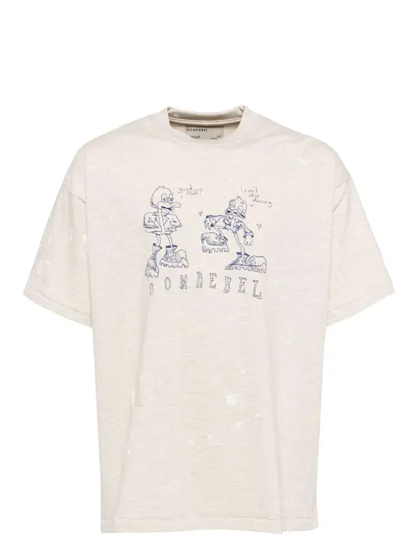 DOMREBEL Dancing T-shirt - Neutrals