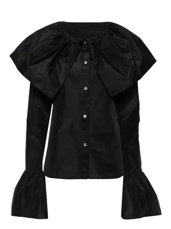 Yohji Yamamoto Taffeta Blouse - Black