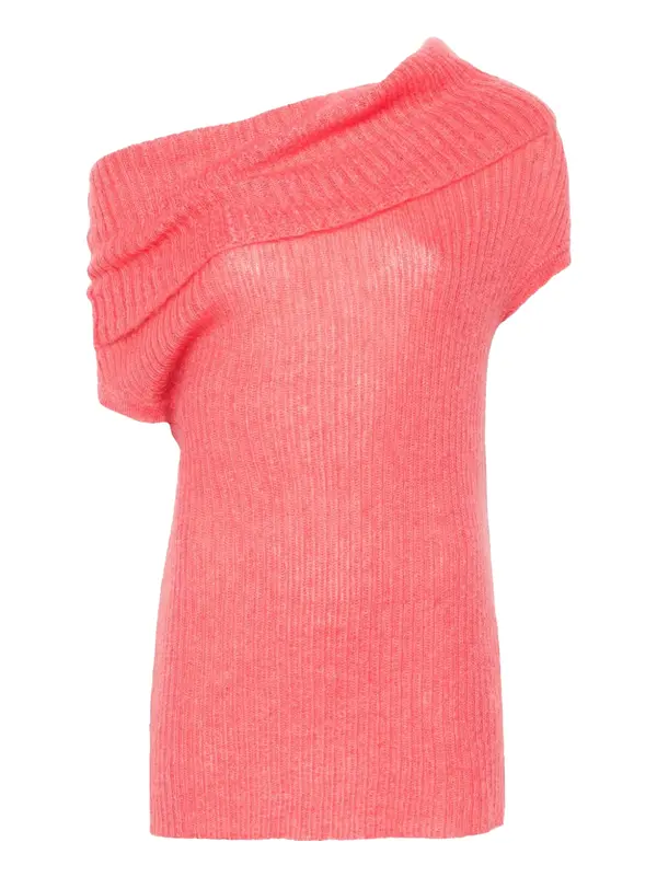 Yohji Yamamoto Cowl-neck Vest - Pink