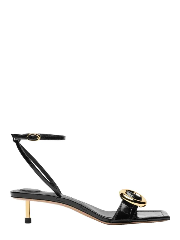 Jacquemus Les Regalo 40mm Leather Sandals - Black