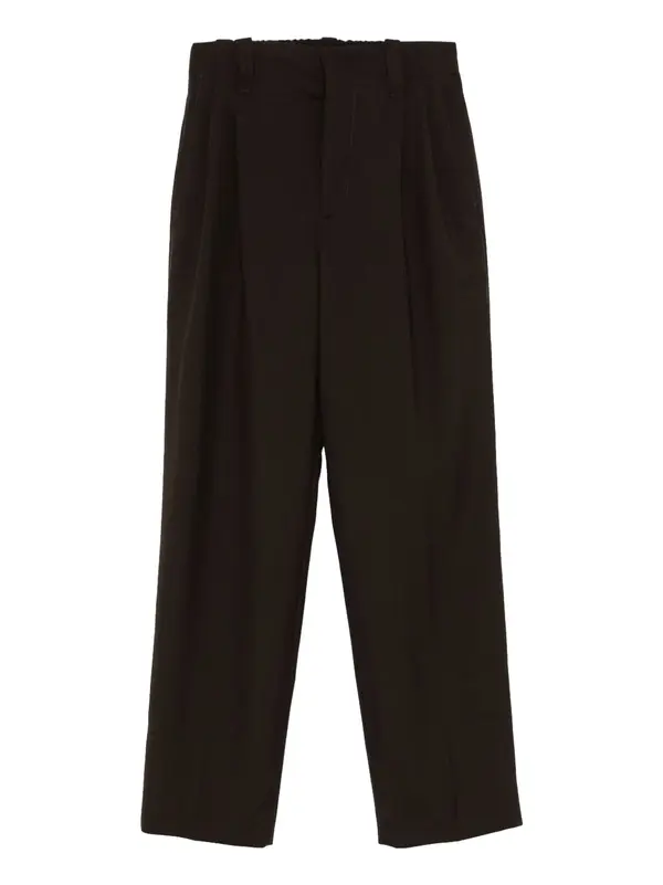 Marni Pleat-detail Trousers - Brown