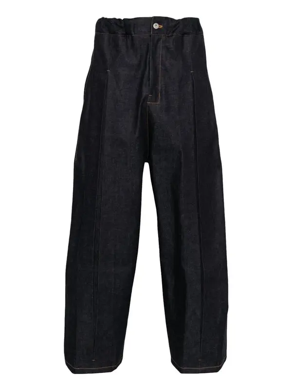 SAGE NATION Inverted-pleat Jeans - Blue