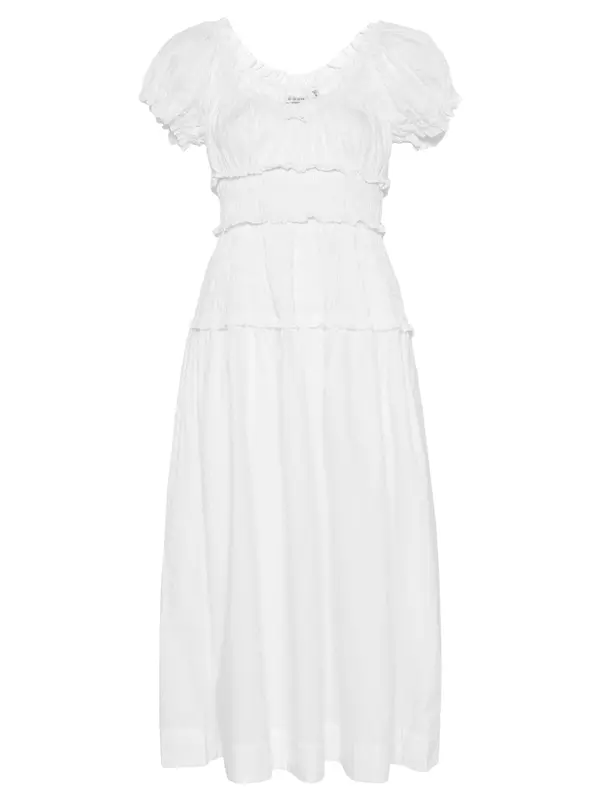 DÔEN Leanne Midi Dress - White