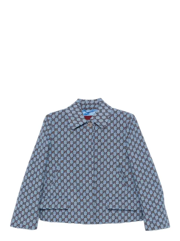 Gucci Gg Shadow Bouclé Jacket - Blue