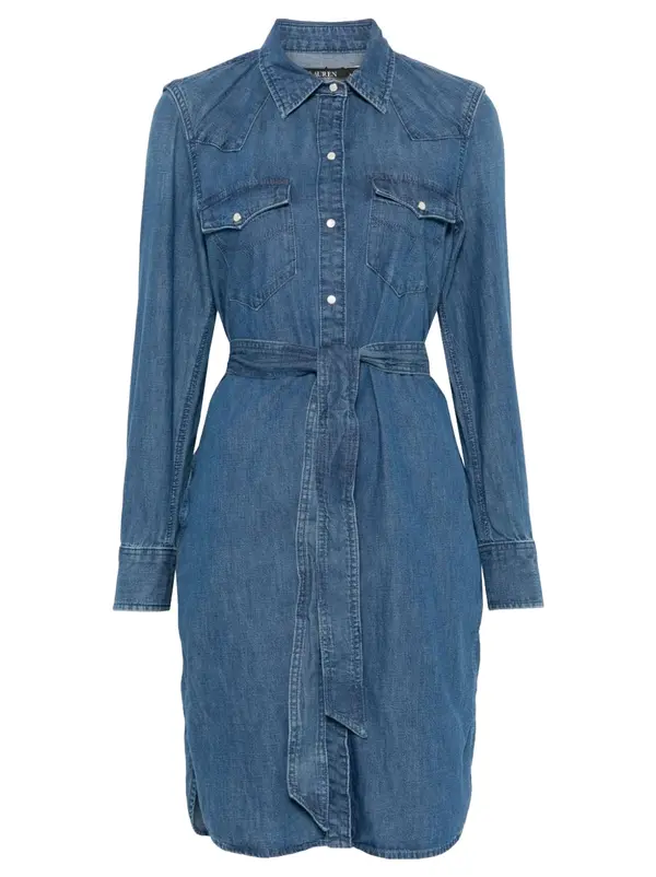 Ralph Lauren Denim Midi Shirt Dress - Blue
