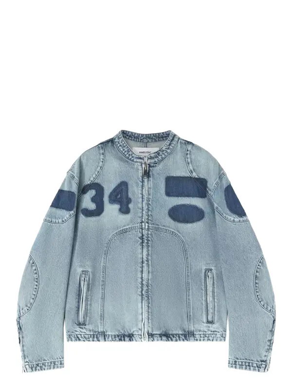 AMBUSH Varsity-style Denim Jacket - Blue