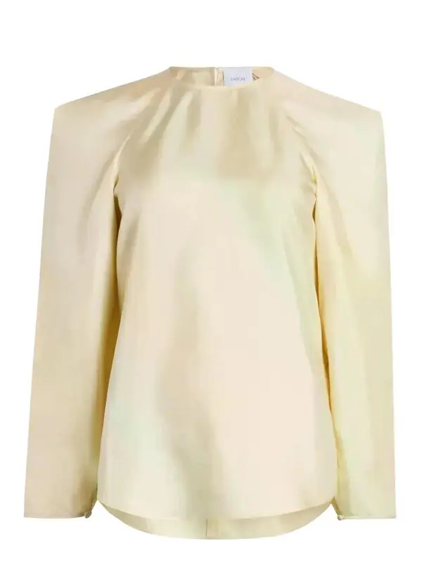 Patou Square Organic-silk Blouse - Neutrals