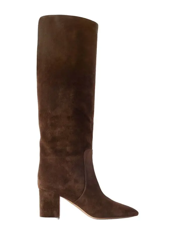 Paris Texas Anja Suede Knee Boots - Brown