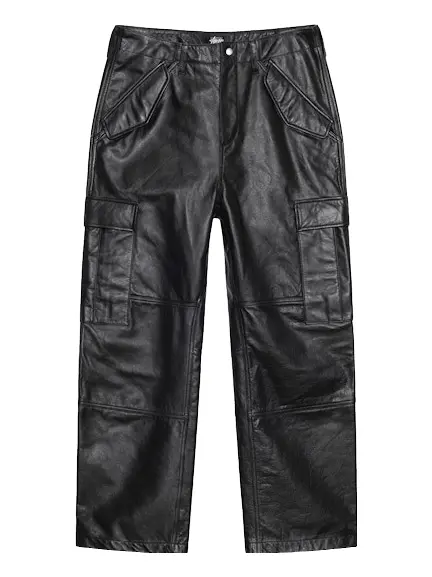 StÜssy Military Cargo Leather Pant - Black