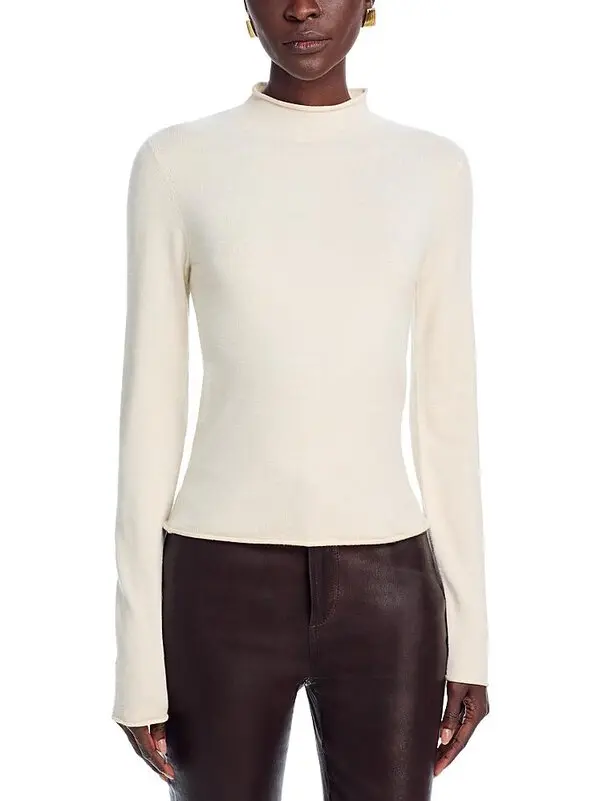 French Connection Cosysoft Mock Neck Sweater - Oatmeal Melange