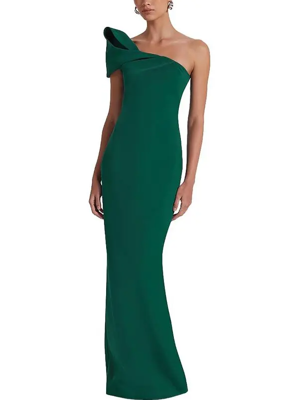 Safiyaa Blanchette One-shoulder Gown - Tourmaline