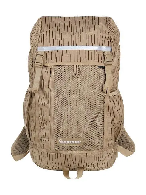 Supreme Logo Backpack - Tan Raindrop