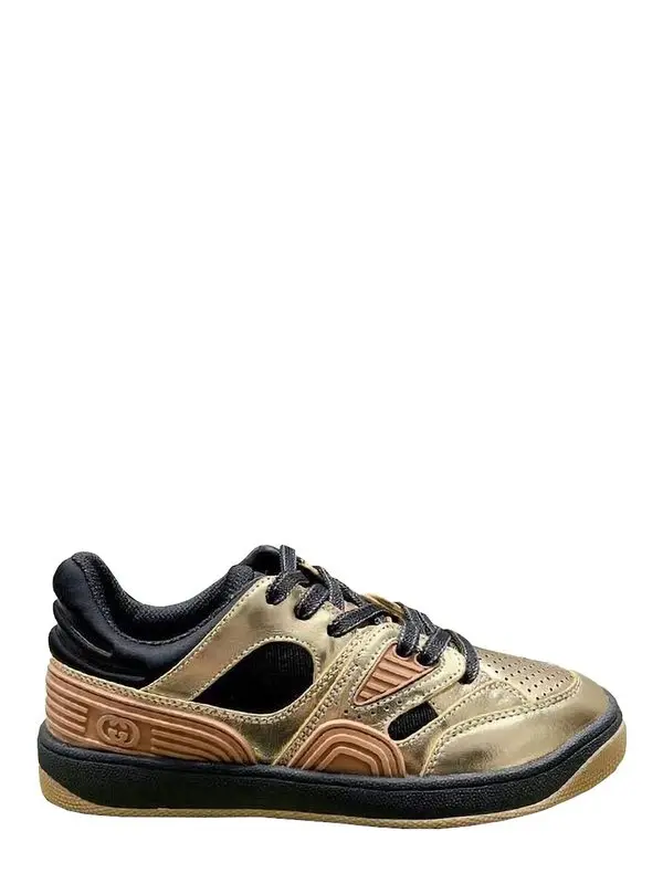 Gucci Basket Low-top Sneakers - Gold/black
