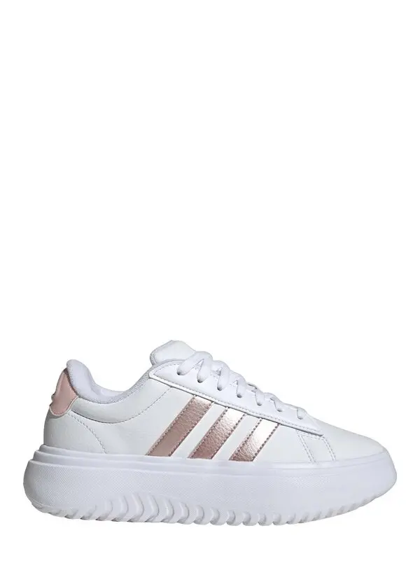 Adidas Grand Court Platform Sneakers - Cloud White/sandy Pink Met.