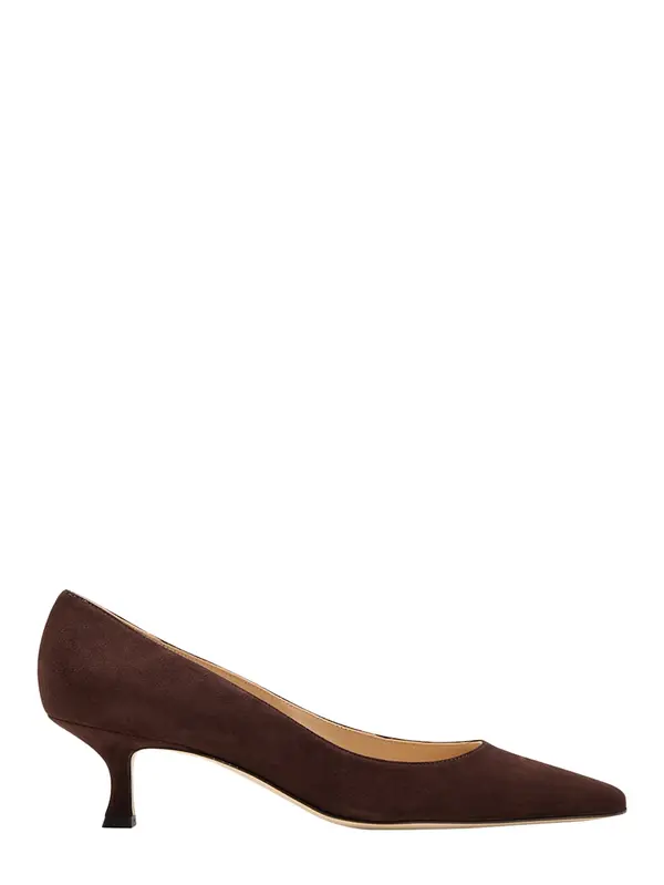 Manolo Blahnik Srila Suede Pumps - Dark Brown