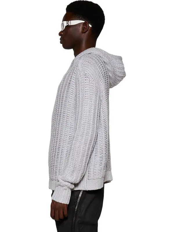 Rick Owens Zipped Hoodie - Pale Blue