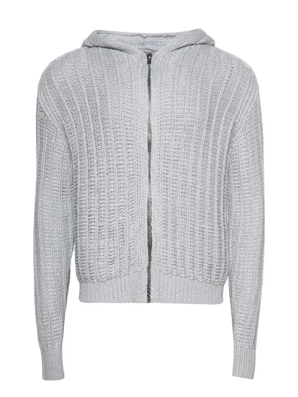 Rick Owens Zipped Hoodie - Pale Blue