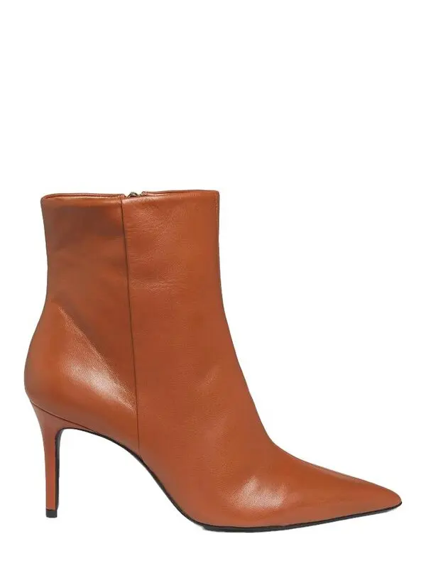 Schutz Mikki 85mm Leather Stiletto Booties - Butterscotch