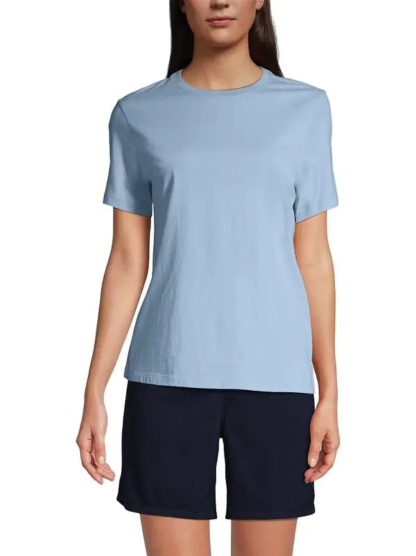 LANDS' END School Uniform Essential T-shirt - Chambray Blue