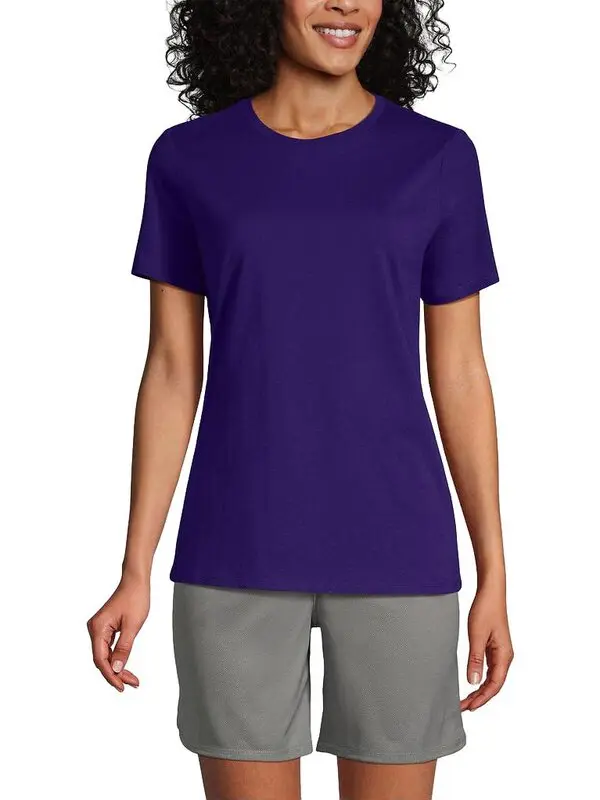 LANDS' END School Uniform Essential T-shirt - Deep Purple