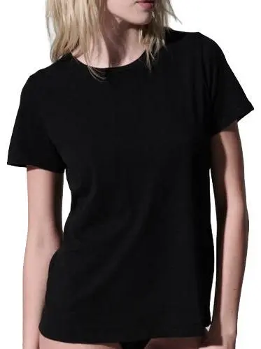 Majestic Filatures 100% Cashmere Short Sleeve Crewneck T-shirt - Noir