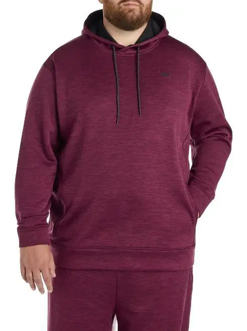 REEBOK Big & Tall Performance Fleece Pullover Hoodie - Black Cherry Heather