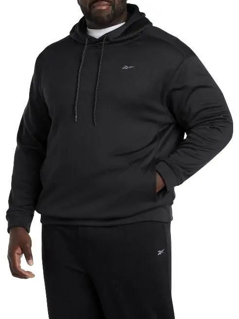REEBOK Big & Tall Performance Fleece Pullover Hoodie - Black