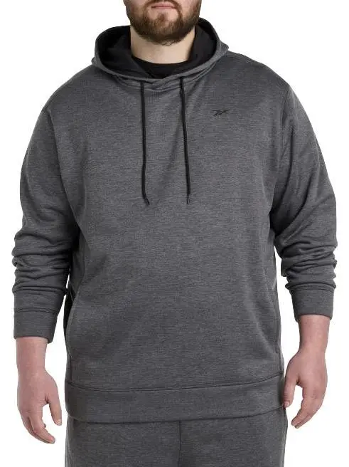 REEBOK Big & Tall Performance Fleece Pullover Hoodie - Pure Grey Heather