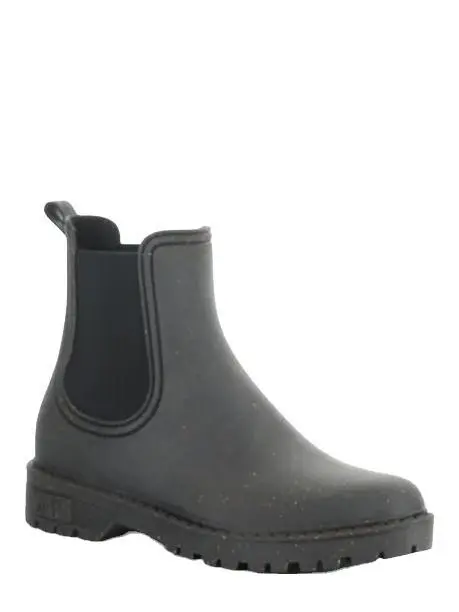 Fly London Oak Waterproof Chelsea Boot - Black Rubber Cork