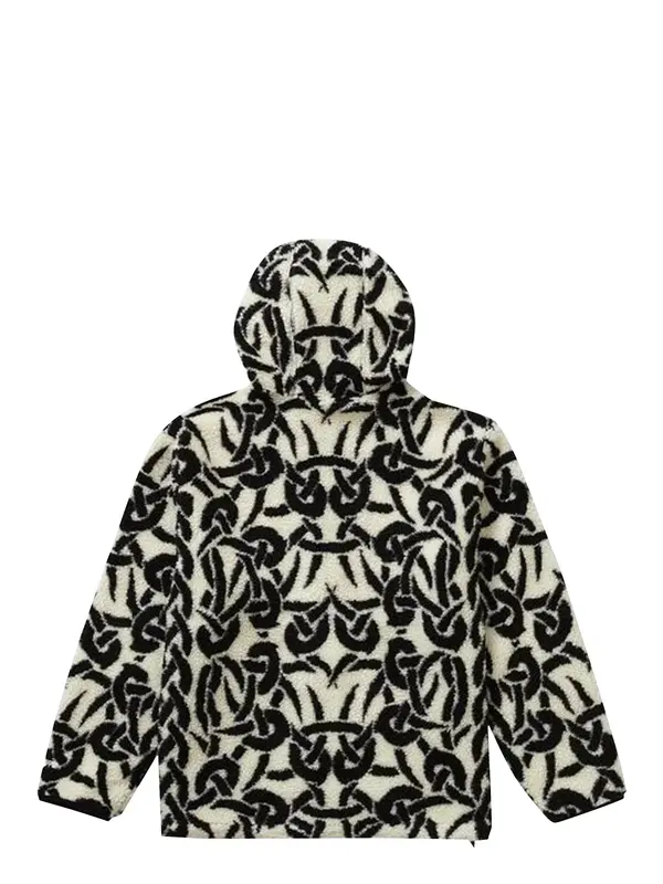 Supreme Celtic Knot Reversible Windstopper Fleece Hooded Jacket - Cream