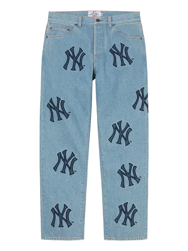 Supreme X New York Yankees Regular Jean - Blue