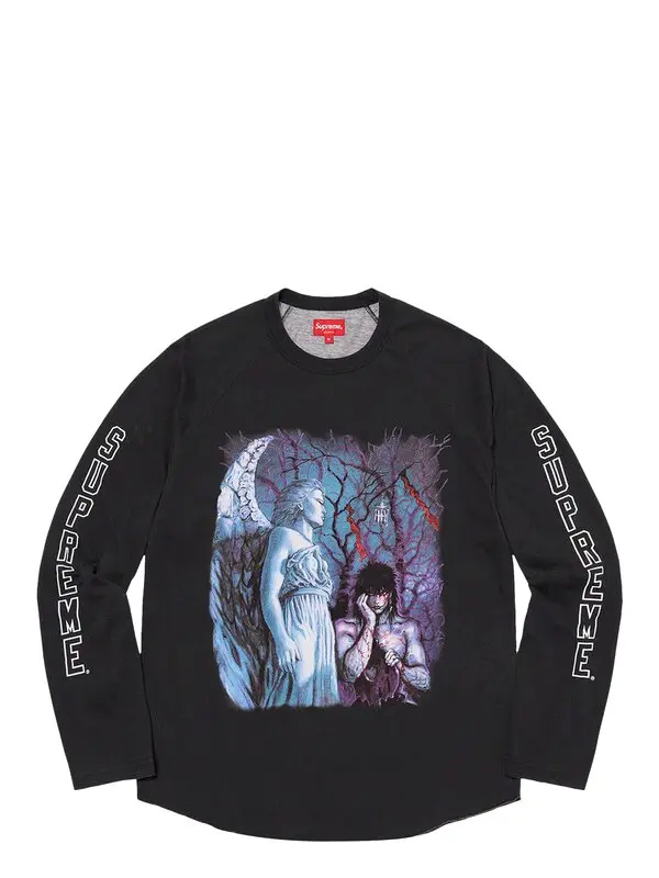 Supreme X The Crow Raglan Long-sleeve Top Graveyard - Black