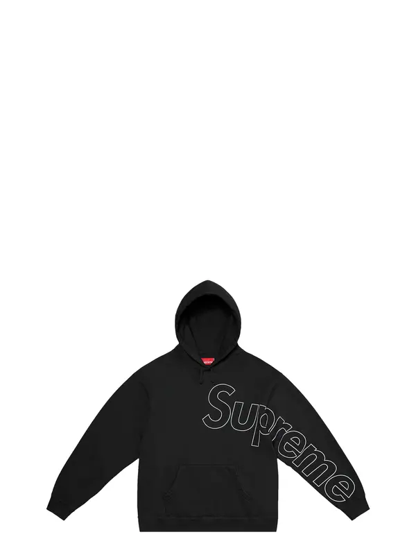 Supreme Reflective Hooded Sweatshirt - Black