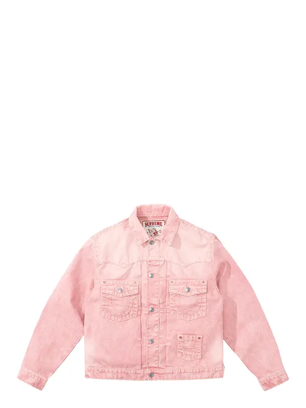 Supreme X True Religion Denim Trucker Jacket - Pink