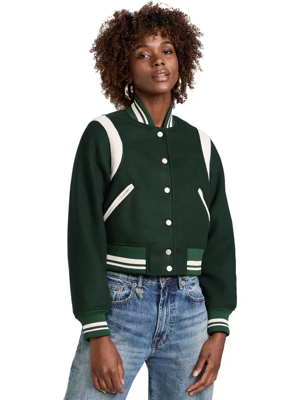 Blanknyc Smart Move Bomber Jacket - Green Combo