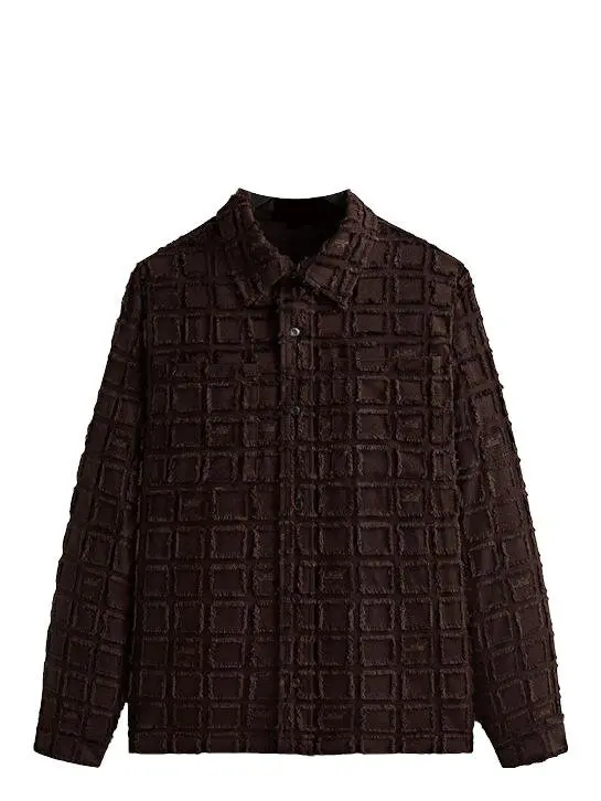 Kith Fils Coupe Check Boxy Collared Overshirt - Kindling
