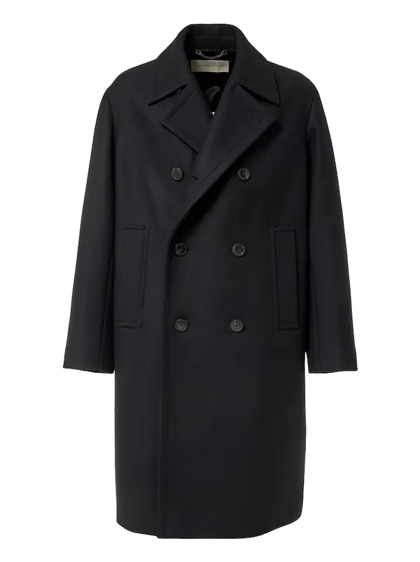 Dries Van Noten Double-breasted Wool-blend Coat - Black