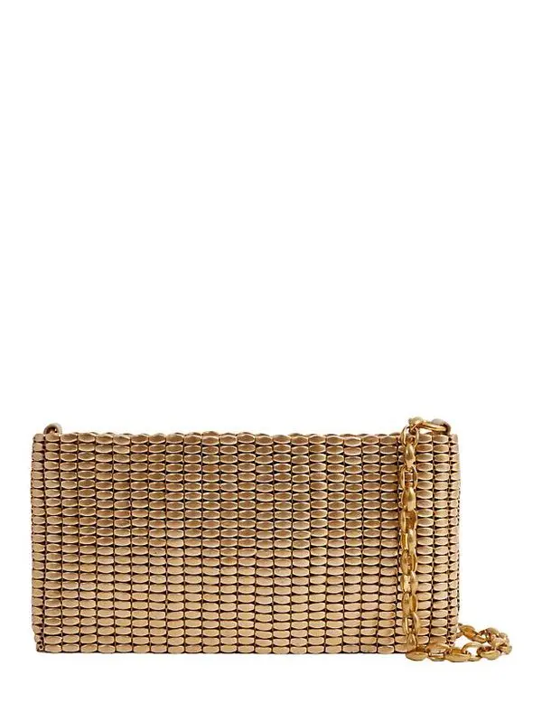 REISS Bailey Beaded Shoulder Bag - Gold