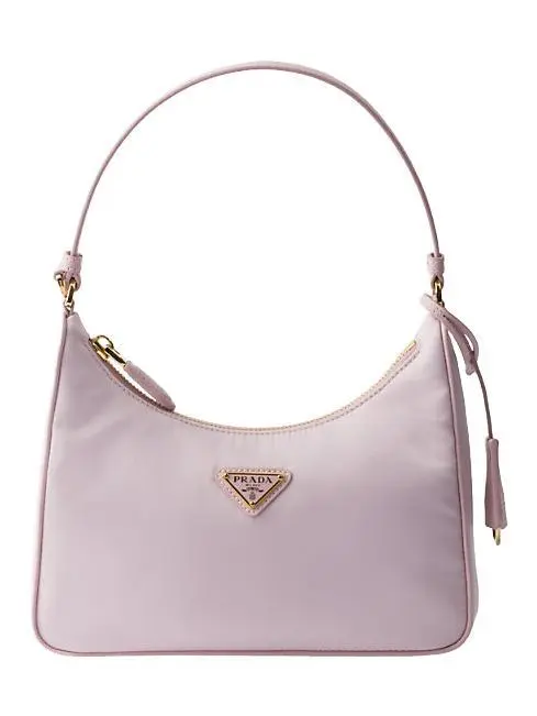 Prada Re-edition 2005 Mini Nylon And Leather Shoulder Bag - Pink