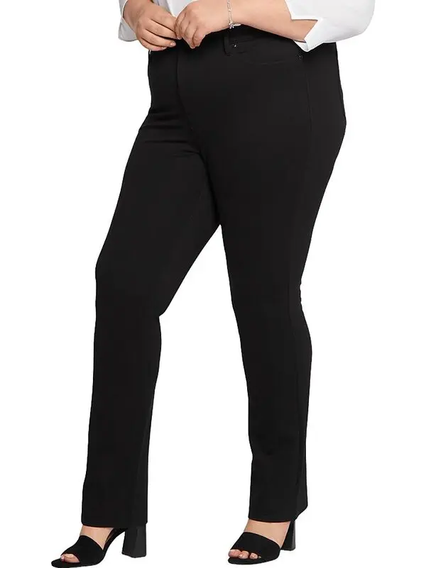 NYDJ Marilyn Straight Ponte Pants - Black