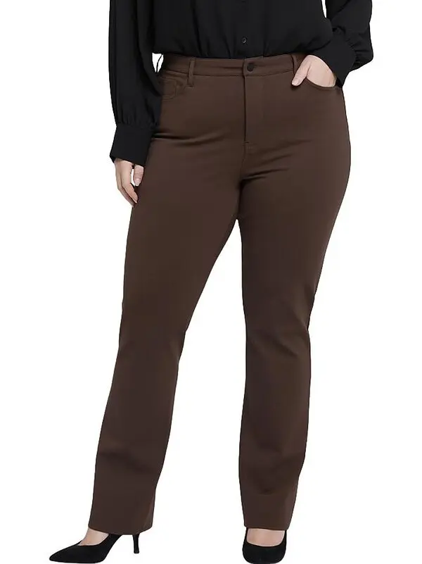 NYDJ Marilyn Straight Ponte Pants - Coffee Bean