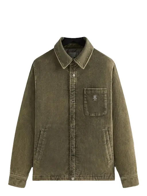 Kith Washed Corduroy Brixton Puffed Shirt Jacket - Mire